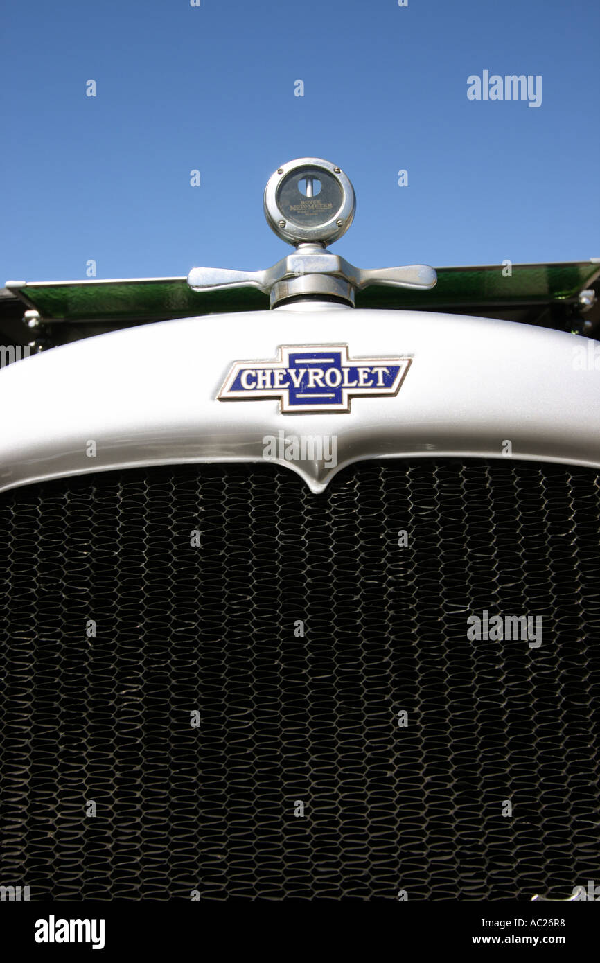 FRONT VIEW SILVER CHEVROLET CAR VERTICAL BAPDB7688 Stock Photo - Alamy