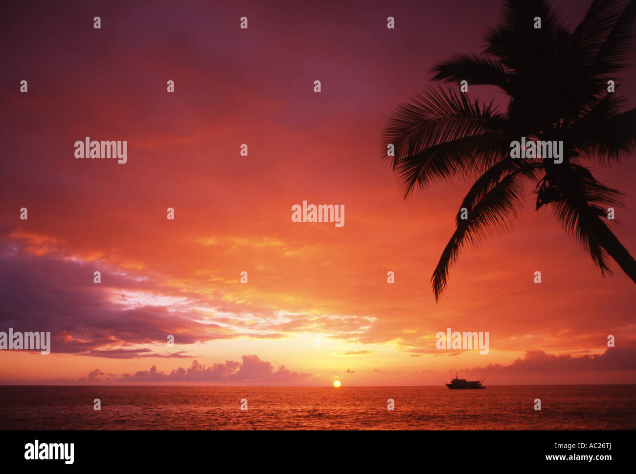 Evening view of ocean Stock Photo - Alamy