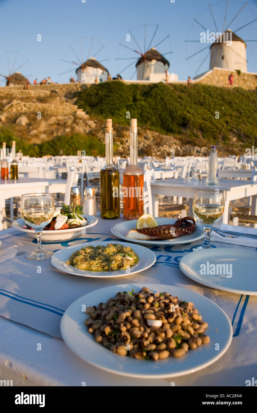 Different greek starters served in the Sea Satin Market Restaurant ...