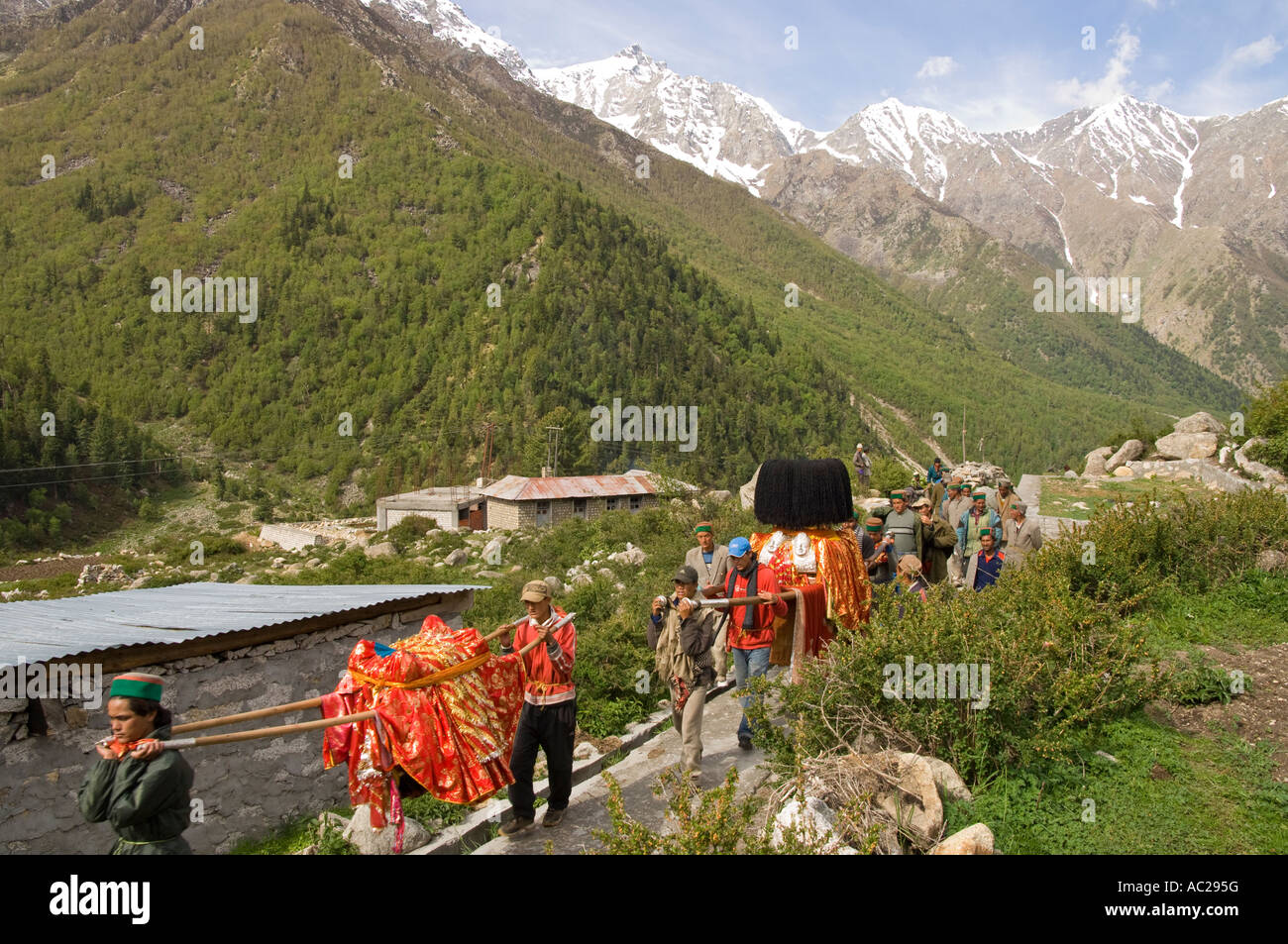 India Himachal Pradesh Kinnaur Baspa Valley Village of Chitkul 3460m ...