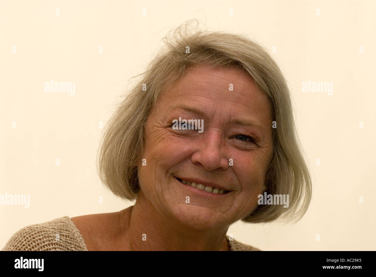 Kate Adie at signing of her new book Fowey Festival Cornwall UK Stock ...