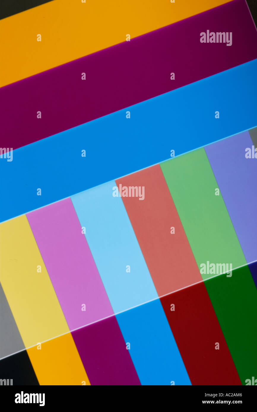 CLOSE UP OF COLOUR CHART VERTICAL BAPDB7857 Stock Photo - Alamy