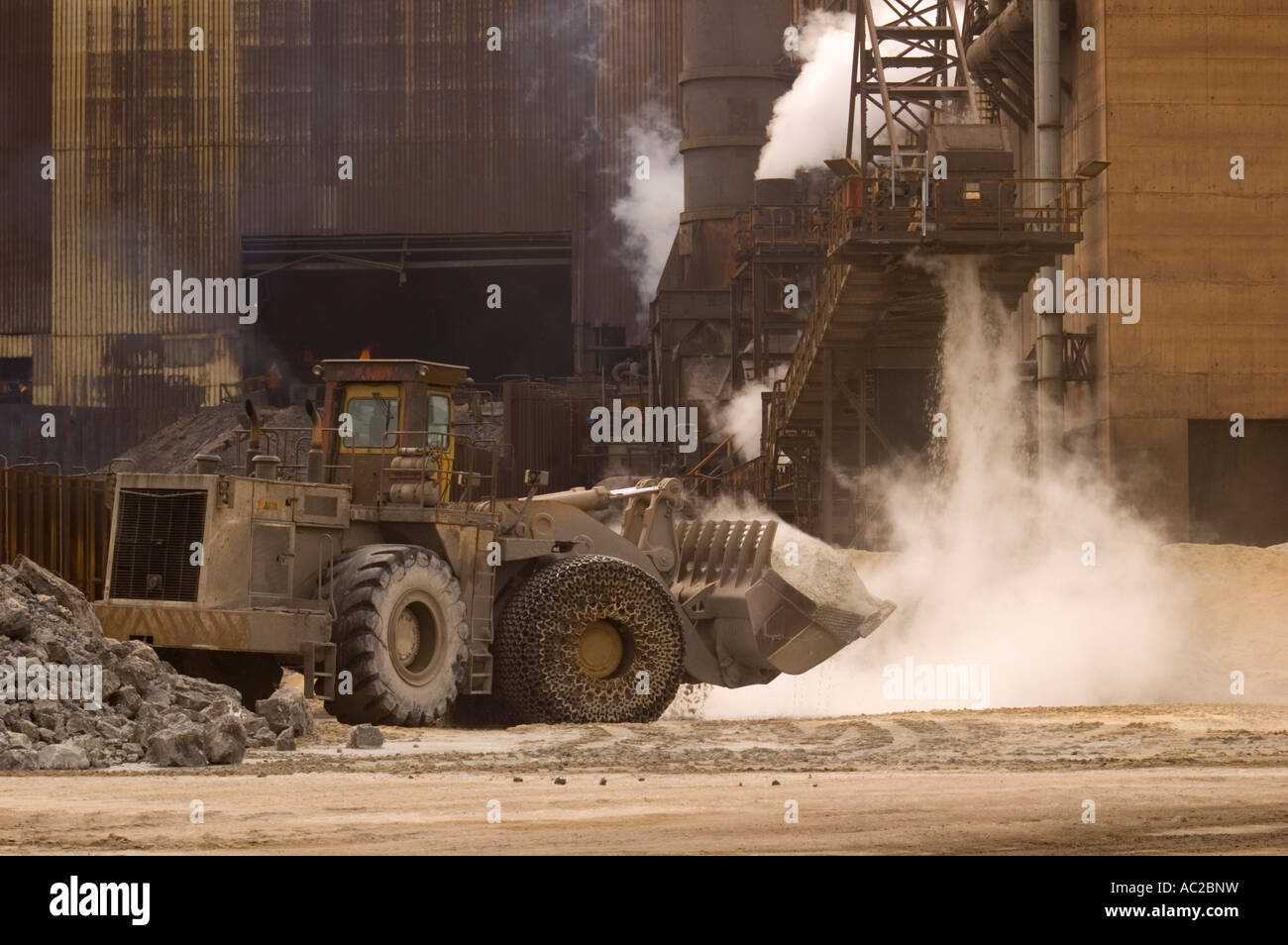 Loading Shovel South Gare steel works Middlesbrough North East England ...