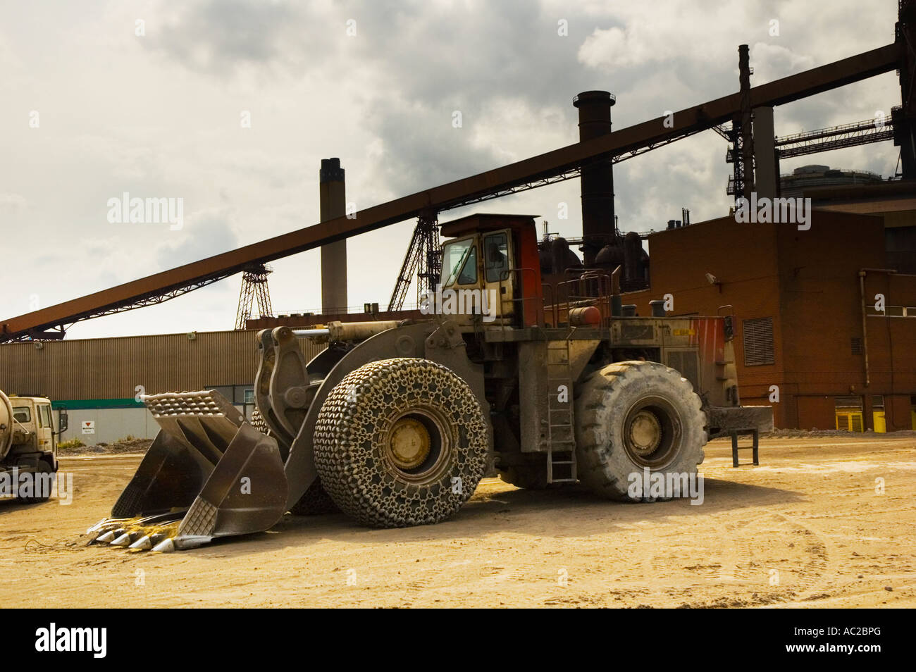 Loading Shovel South Gare steel works Middlesbrough North East England ...