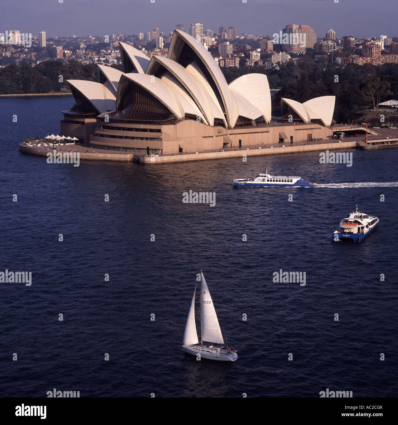 Sydney Opera House from Harbour Bridge Australia Stock Photo - Alamy