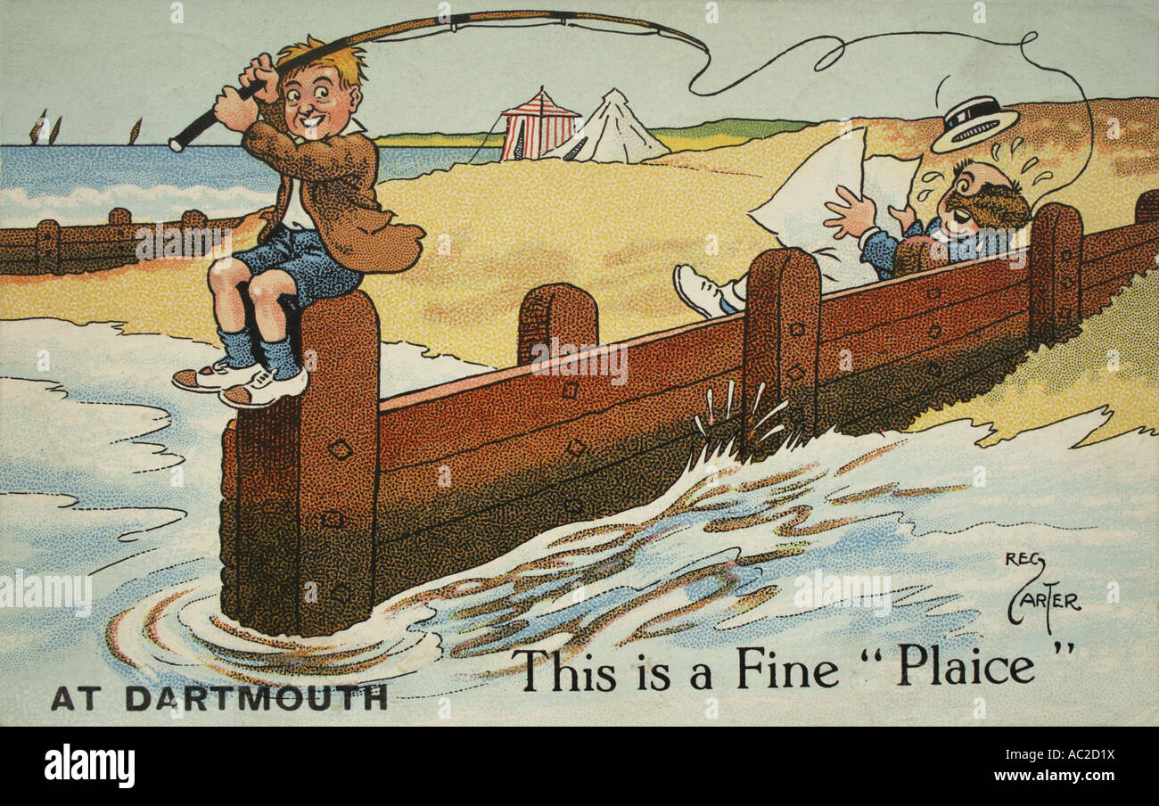 Seaside postcard vintage hi-res stock photography and images - Alamy