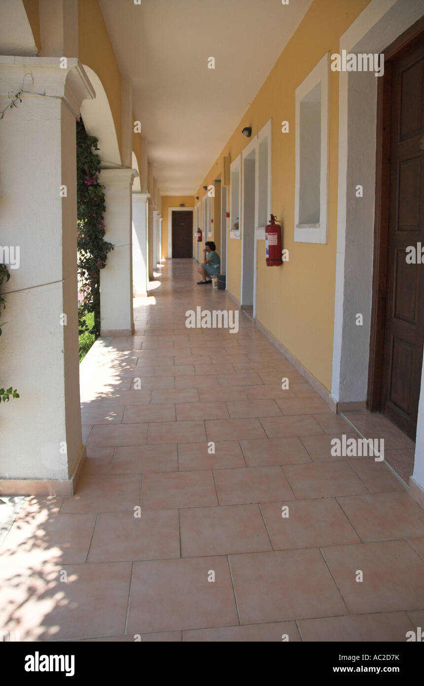 Apartment block hallway Stock Photo - Alamy