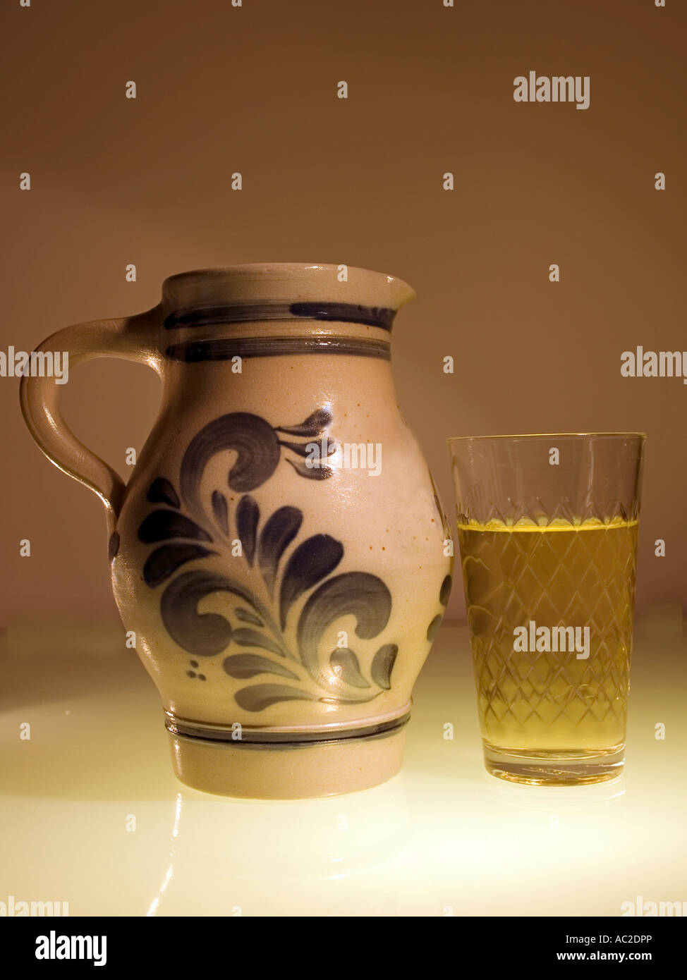 cider traditional apple wine from Hesse Germany in traditional typical ...