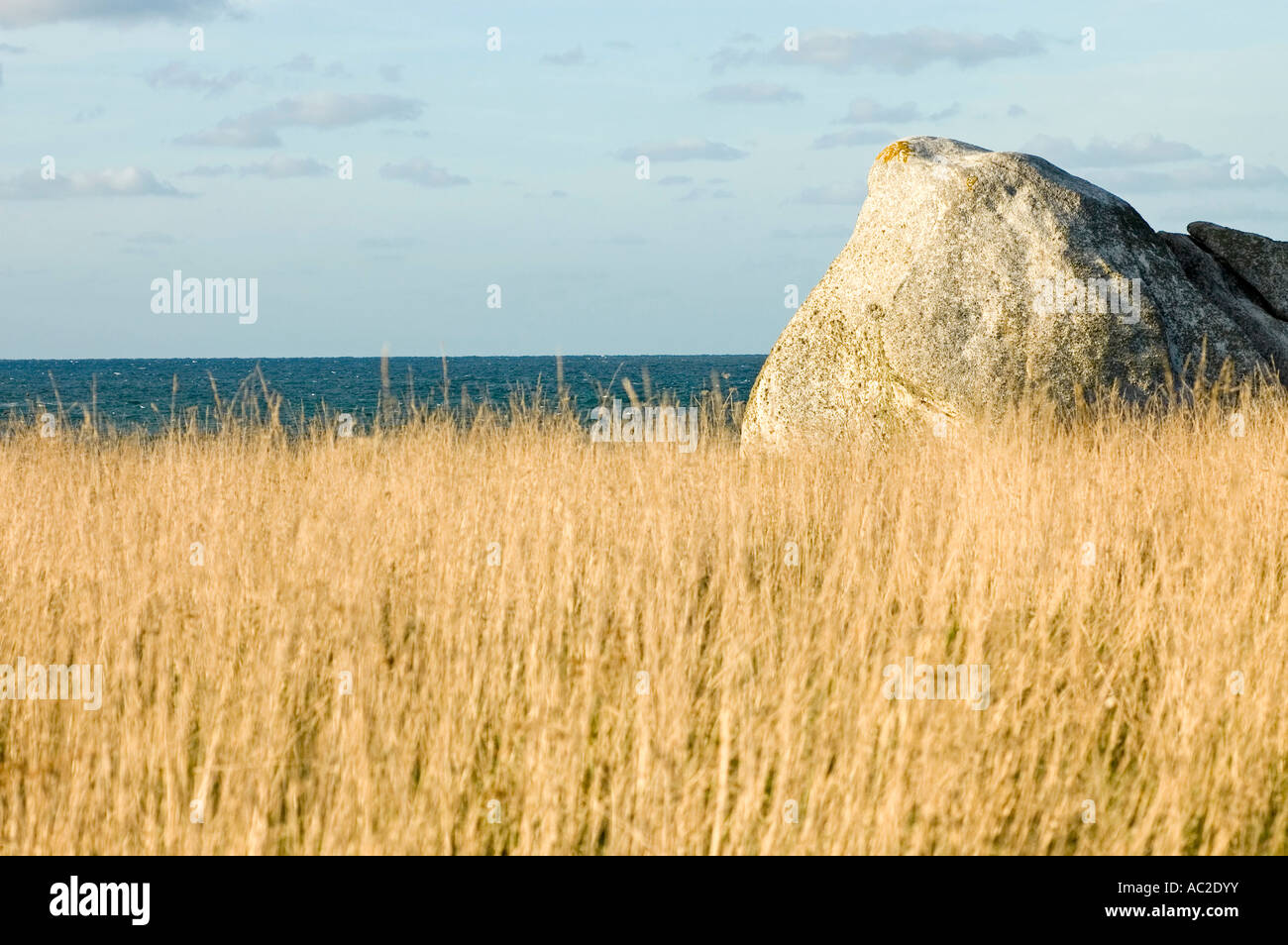 granit rocks at the coast of Atlantic Ocean in Finistere Brittany ...