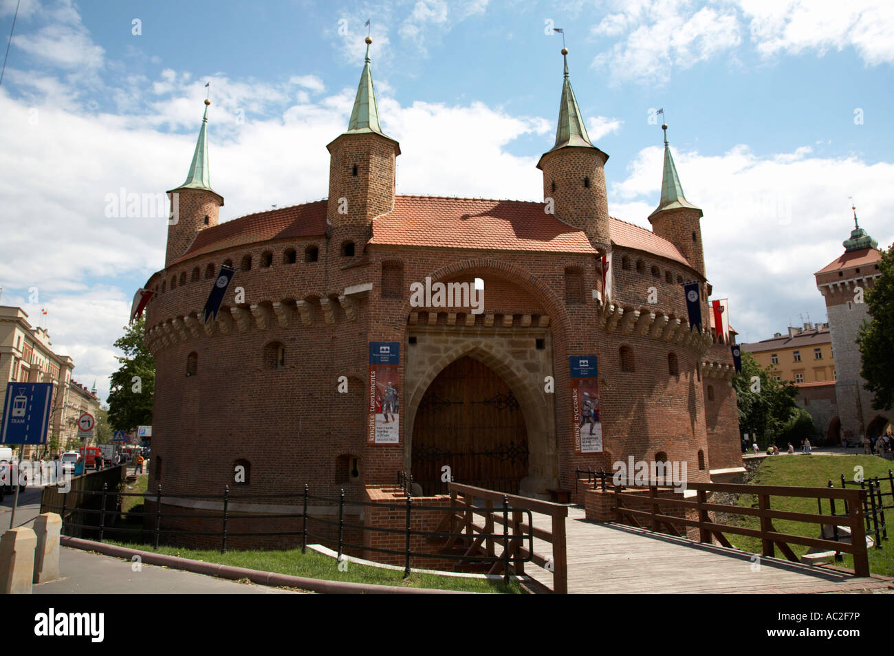 the great barbican barbakan of Krakow Stock Photo - Alamy