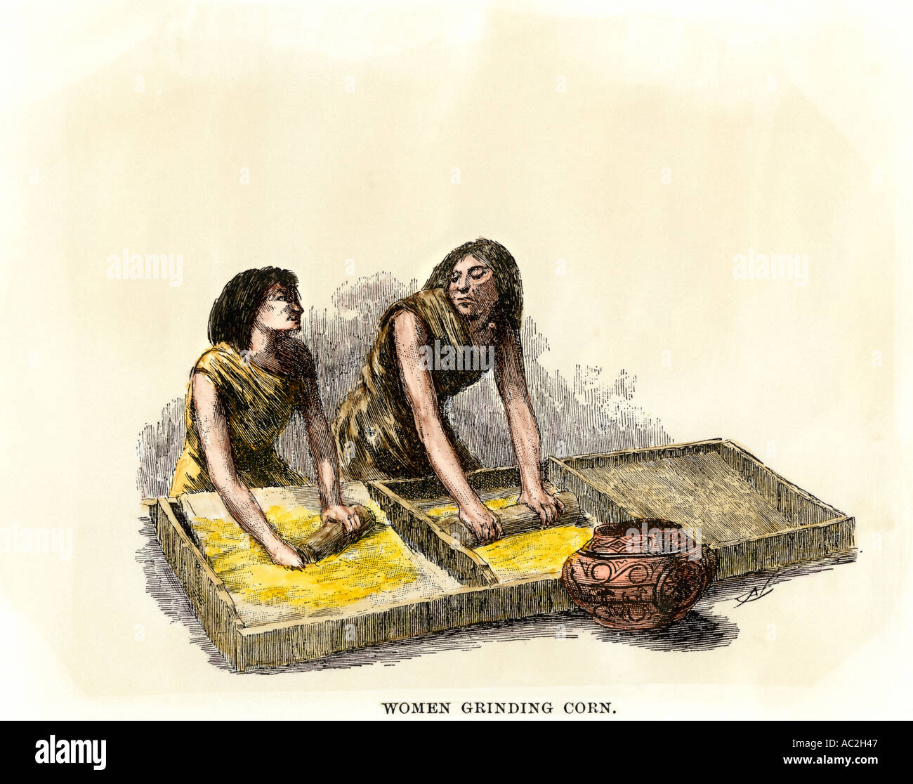 Grinding stone maize corn hi-res stock photography and images - Alamy