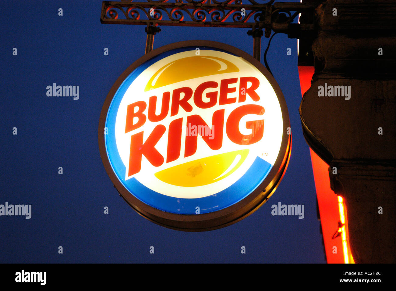 Burger King sign England Britain UK Stock Photo - Alamy