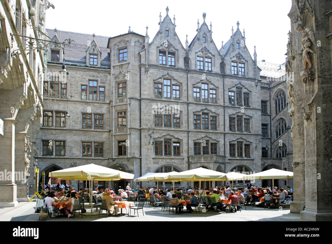 Germany Bavaria Munich A courtyard inside the new City Hall at ...