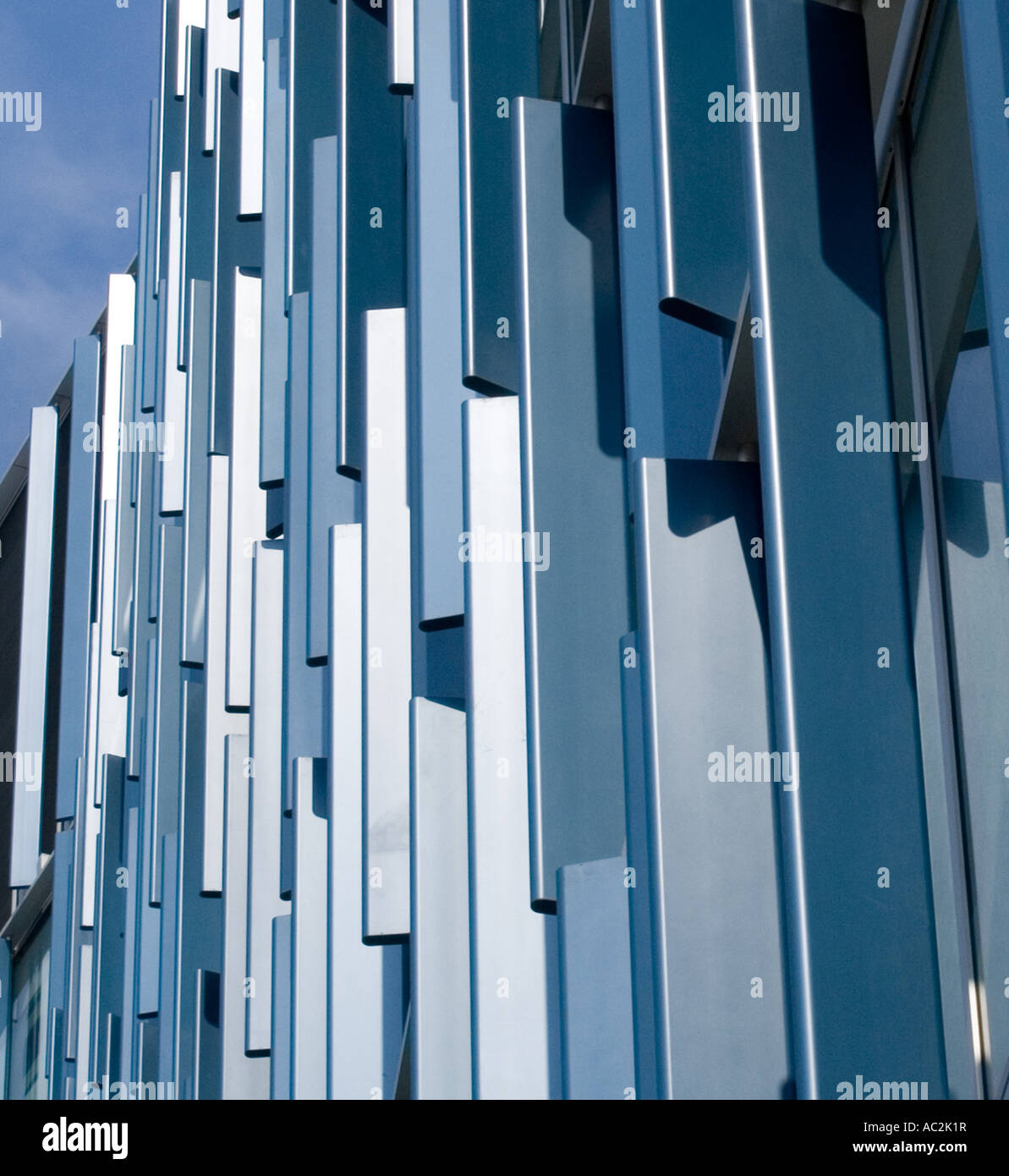 Steel cladding on Retail Building Stock Photo - Alamy