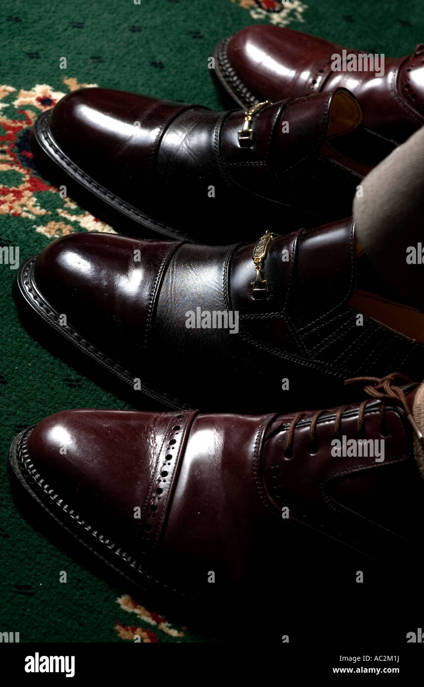 Shiny Leather Shoes Stock Photo - Alamy