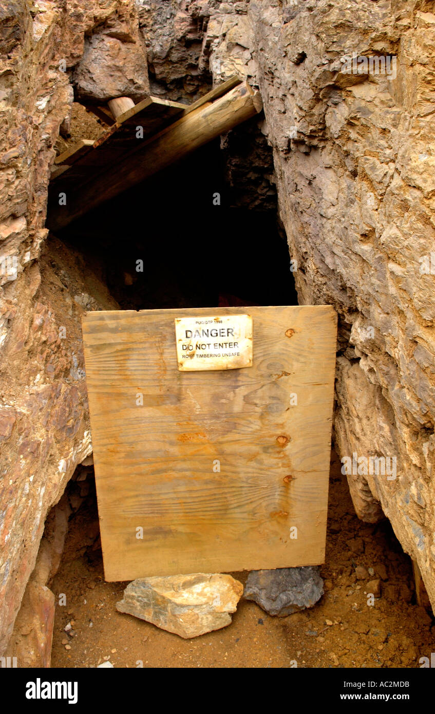 Parys Mountain opencast mine which has been worked since the Bronze Age ...