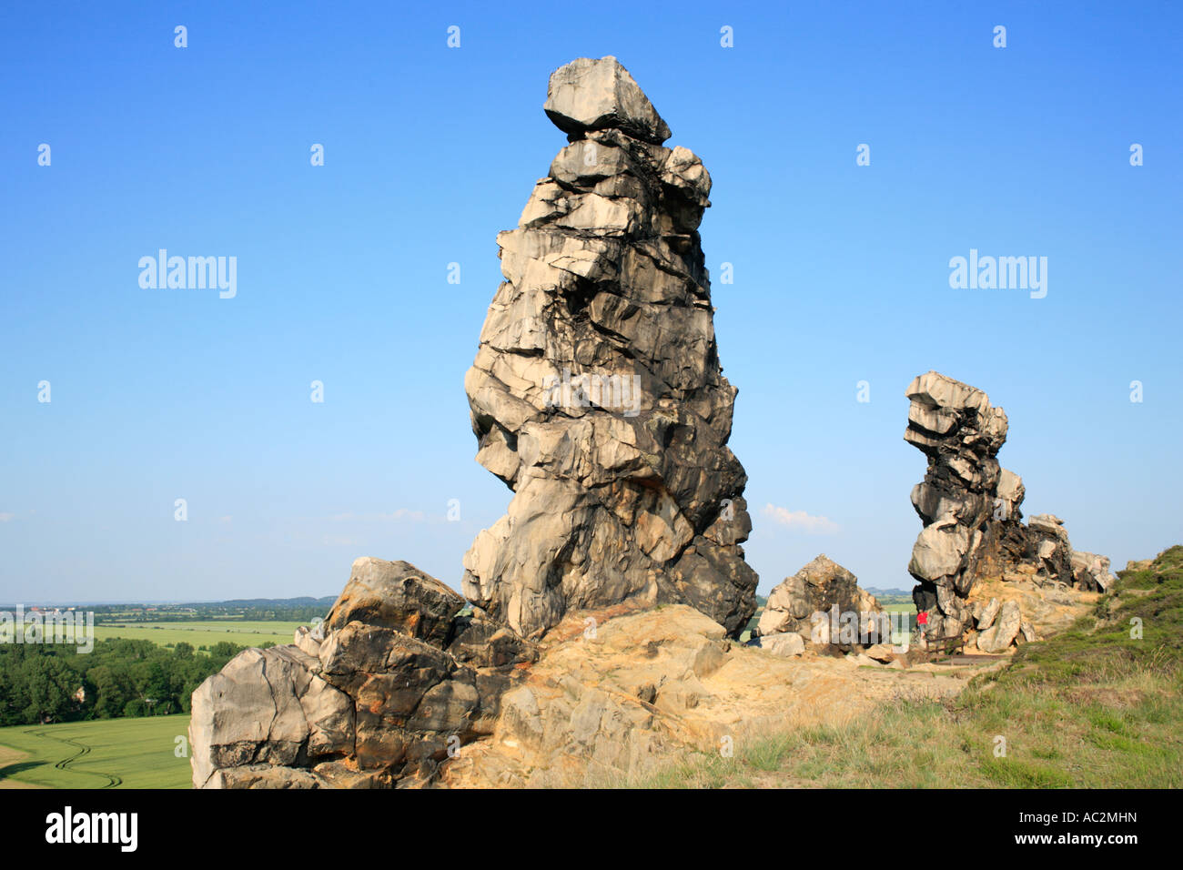 part of the so called devil´s wall near Thale in Northern Germany´s ...