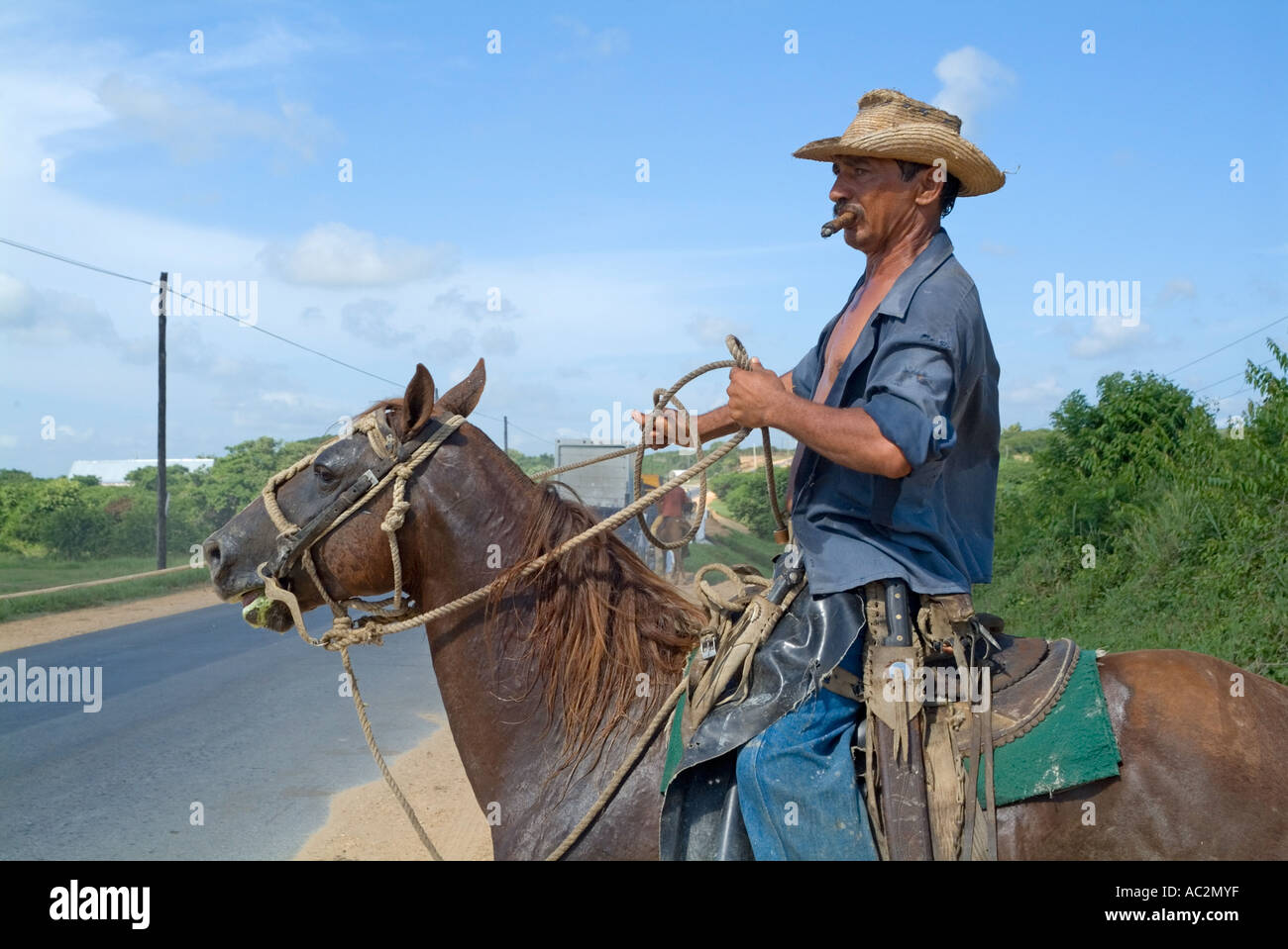 Cowboy smoking cigar hi-res stock photography and images - Alamy