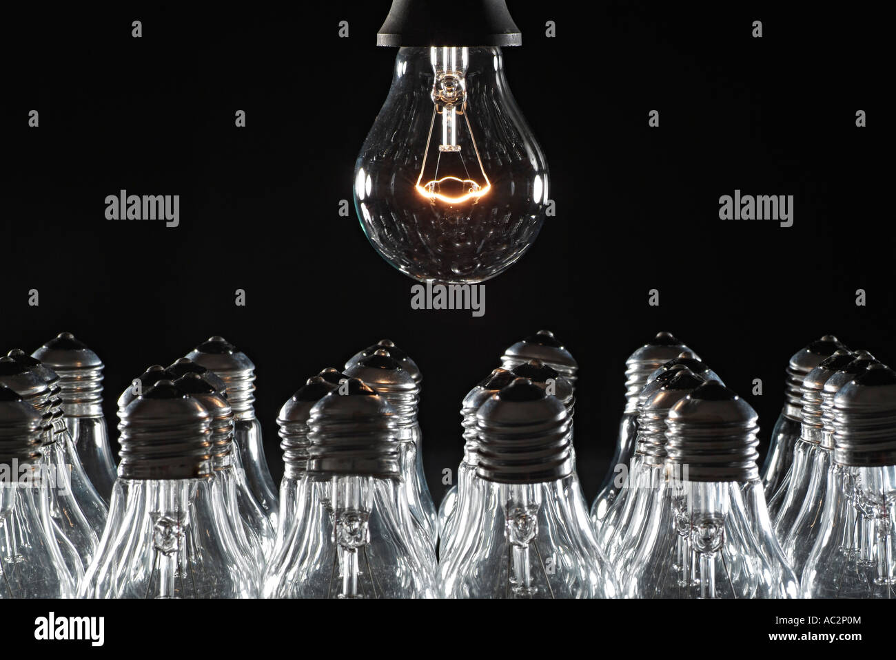 Overhead lightbulbs hi-res stock photography and images - Alamy