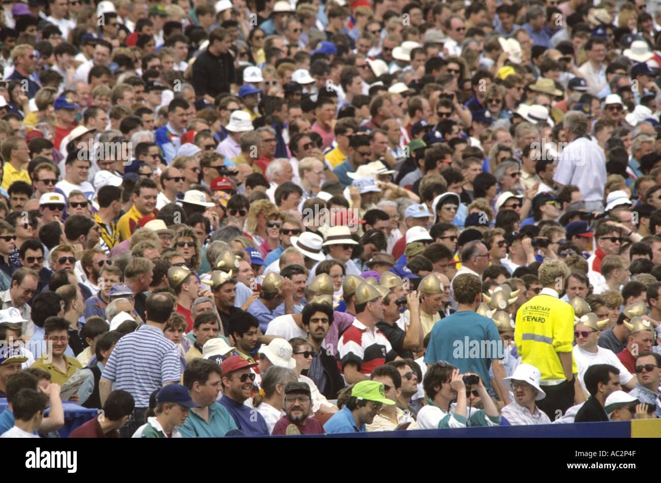 crowd watching cricket test match at headingley leeds yorkshire uk ...