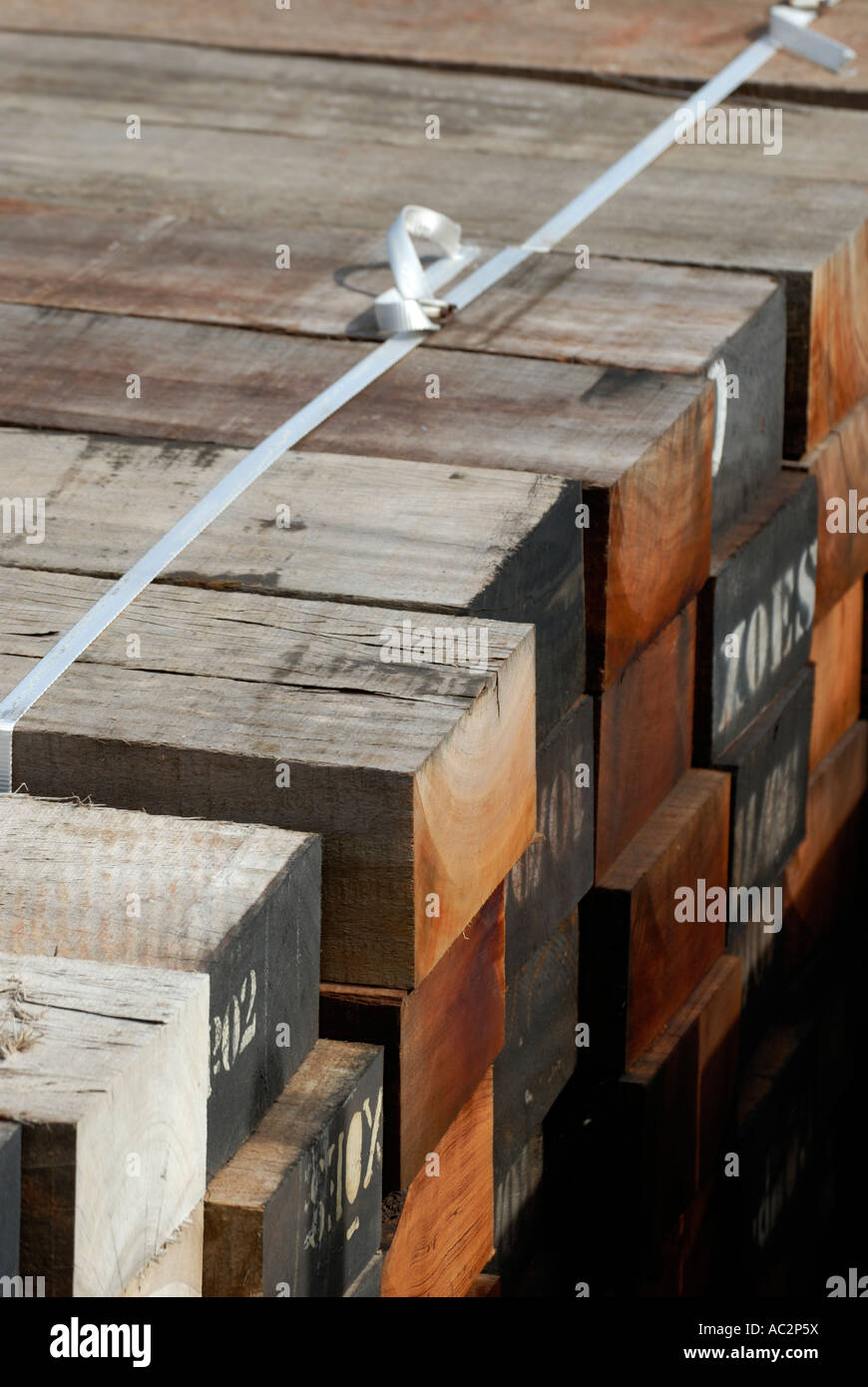 New railway sleepers hi-res stock photography and images - Alamy