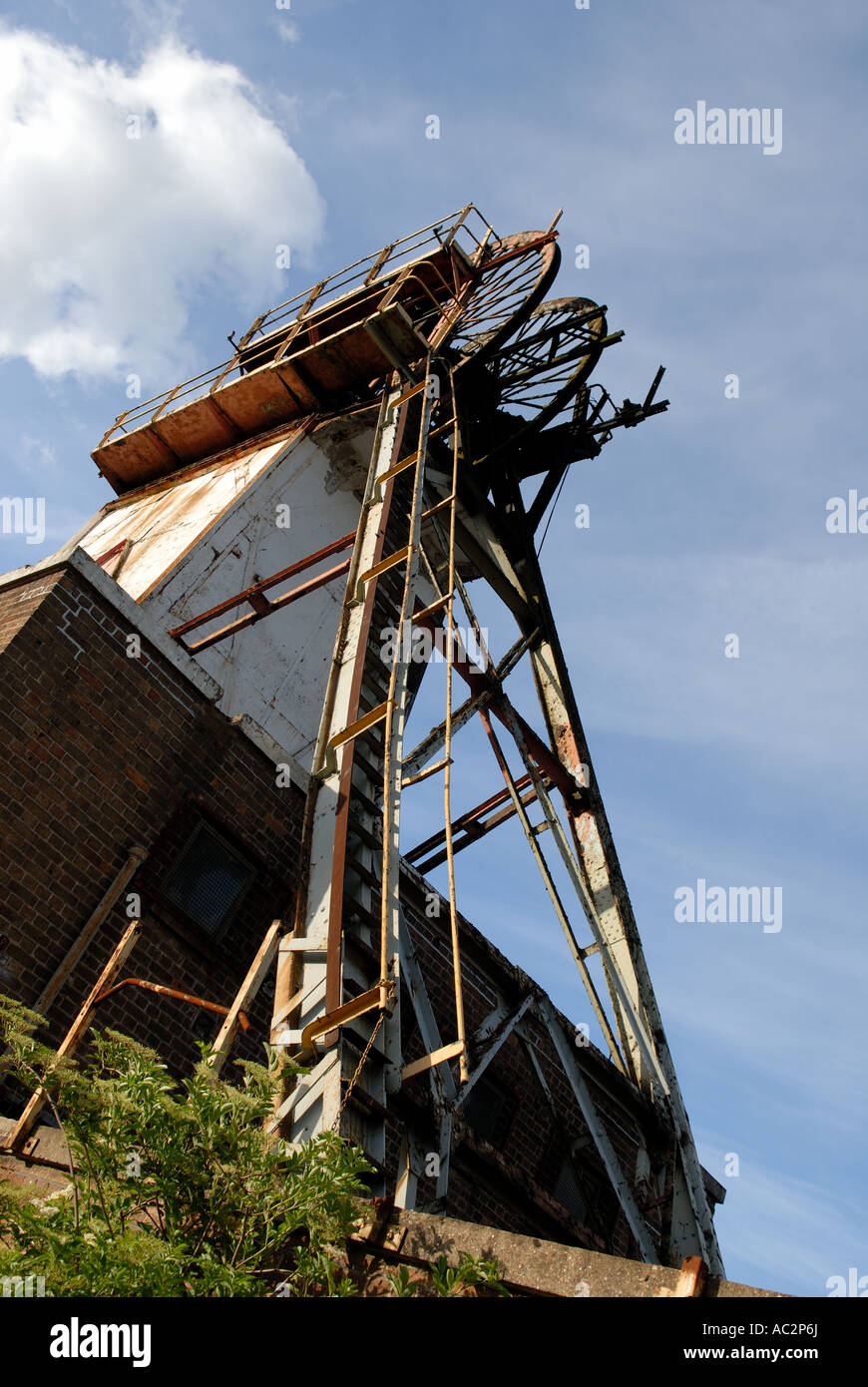 Coal mining headstocks Stock Photo - Alamy