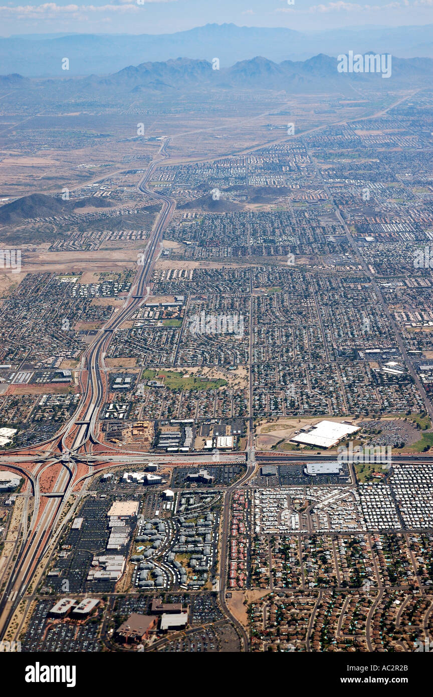 Aerial view of Phoenix Arizona Suburbs Stock Photo - Alamy