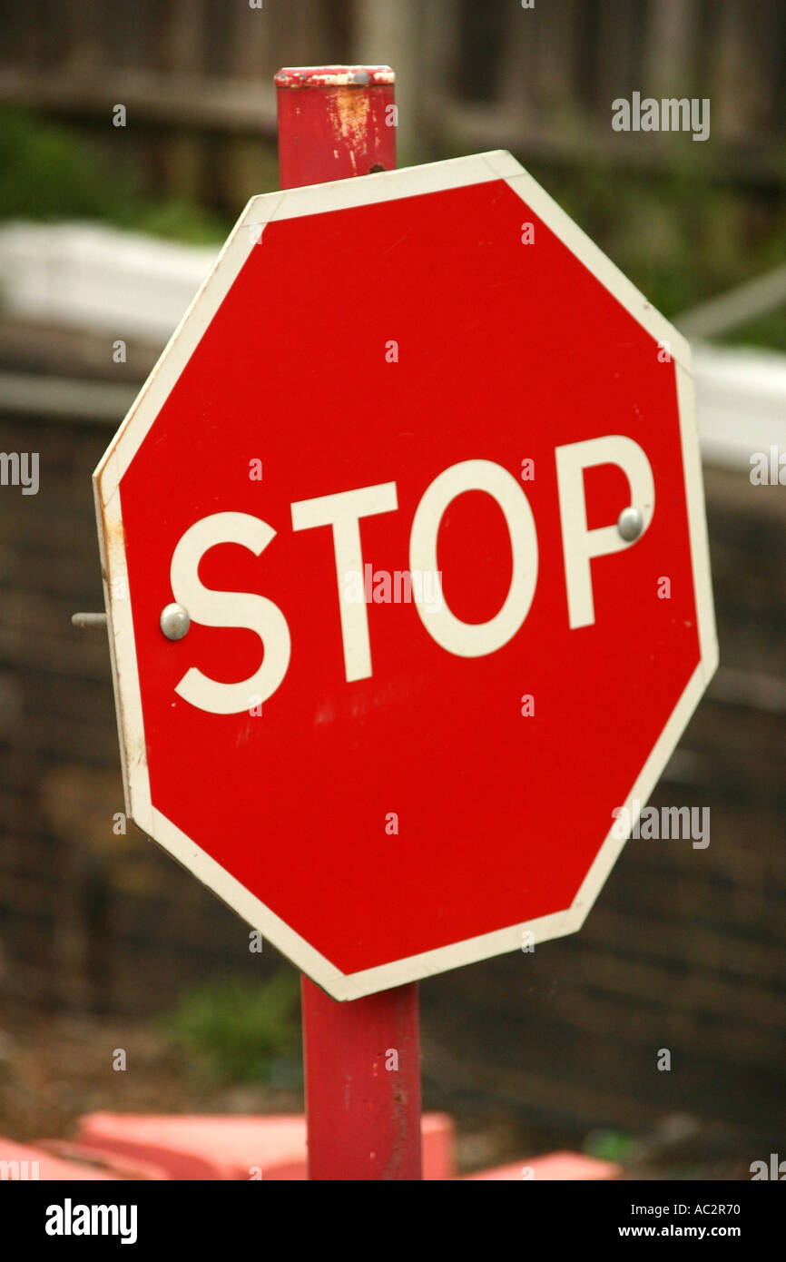 Stop Sign Huntingdon Station Stock Photo - Alamy