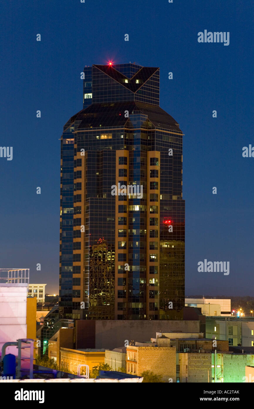 he Renaissance Tower at night, downtown Sacramento, California Stock ...