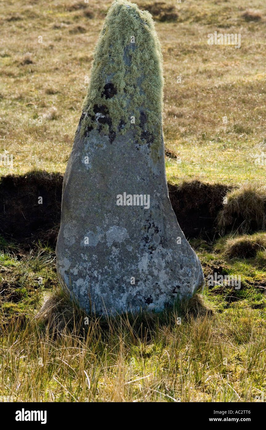 Stone circle next to the road, B8011, Isle of Lewis, Outer Hebrides ...