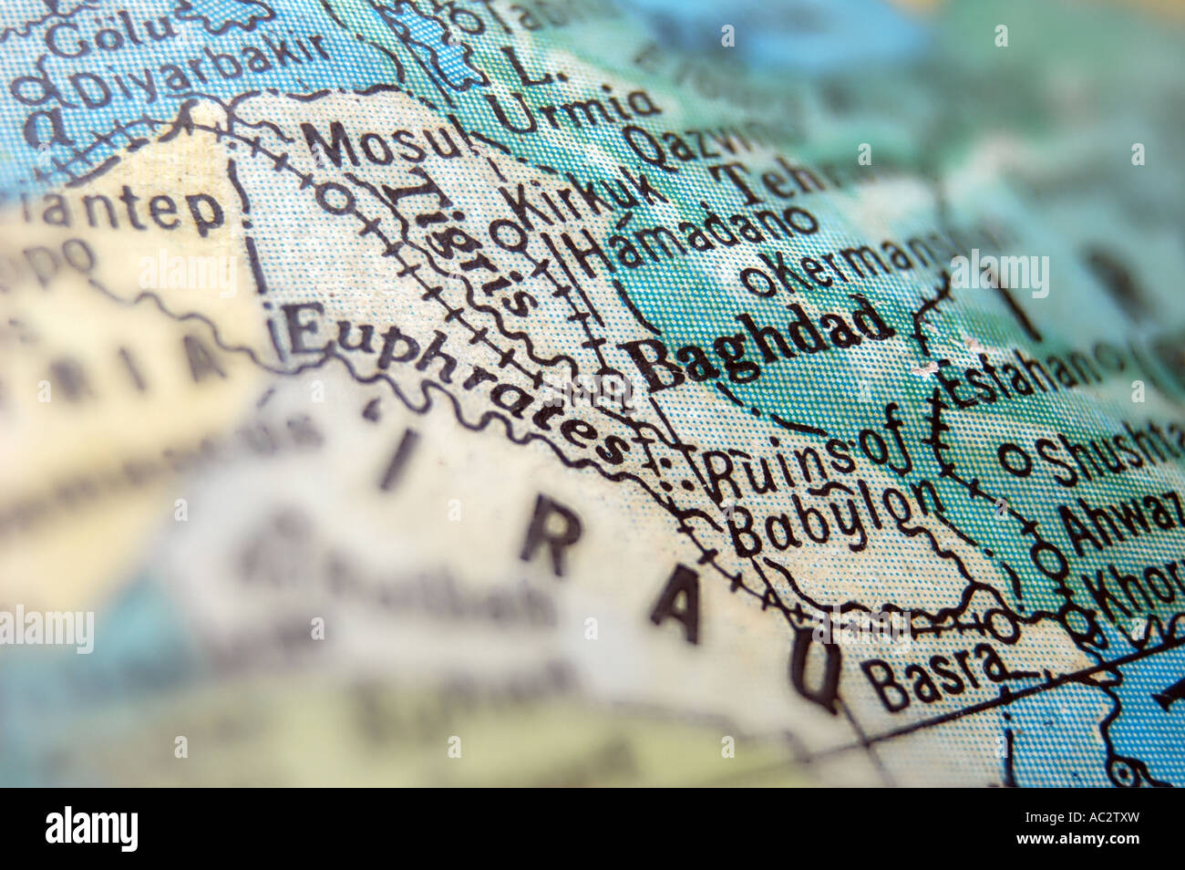 Baghdad map hi-res stock photography and images - Alamy