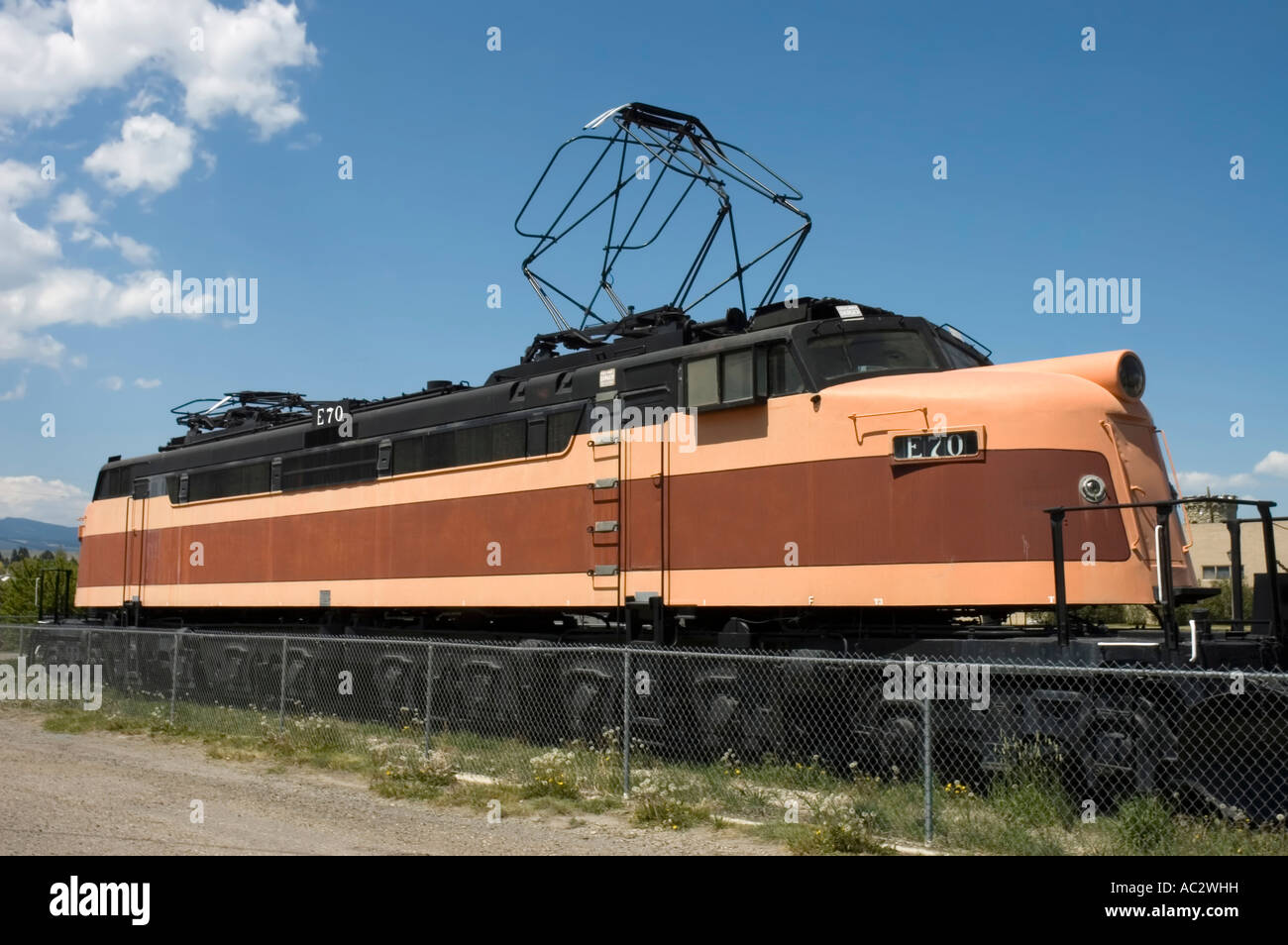 Antique orange and black Milwaukee train Stock Photo - Alamy