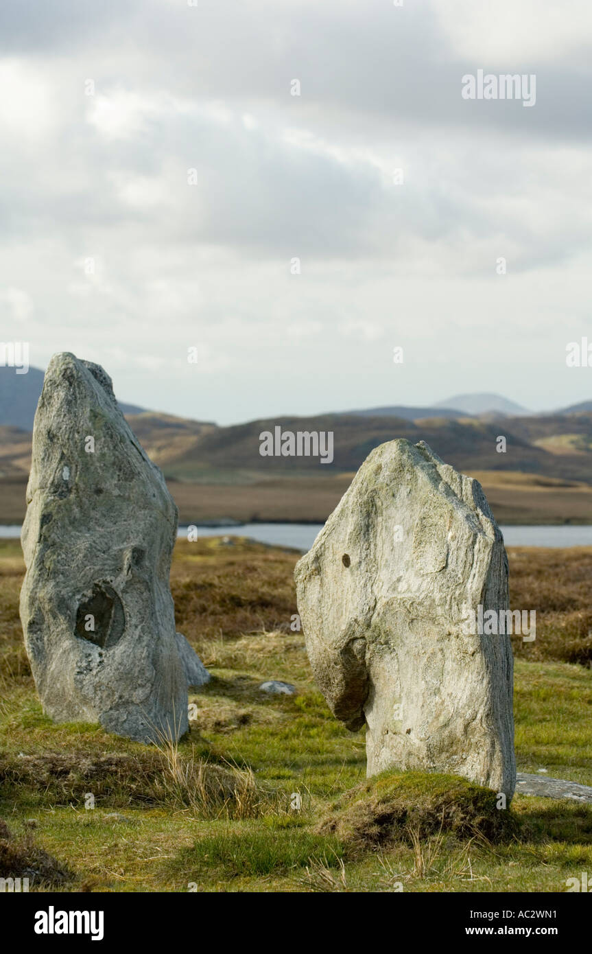 Stone of the stone circle off the A858, Isle of Lewis, Outer Hebrides ...