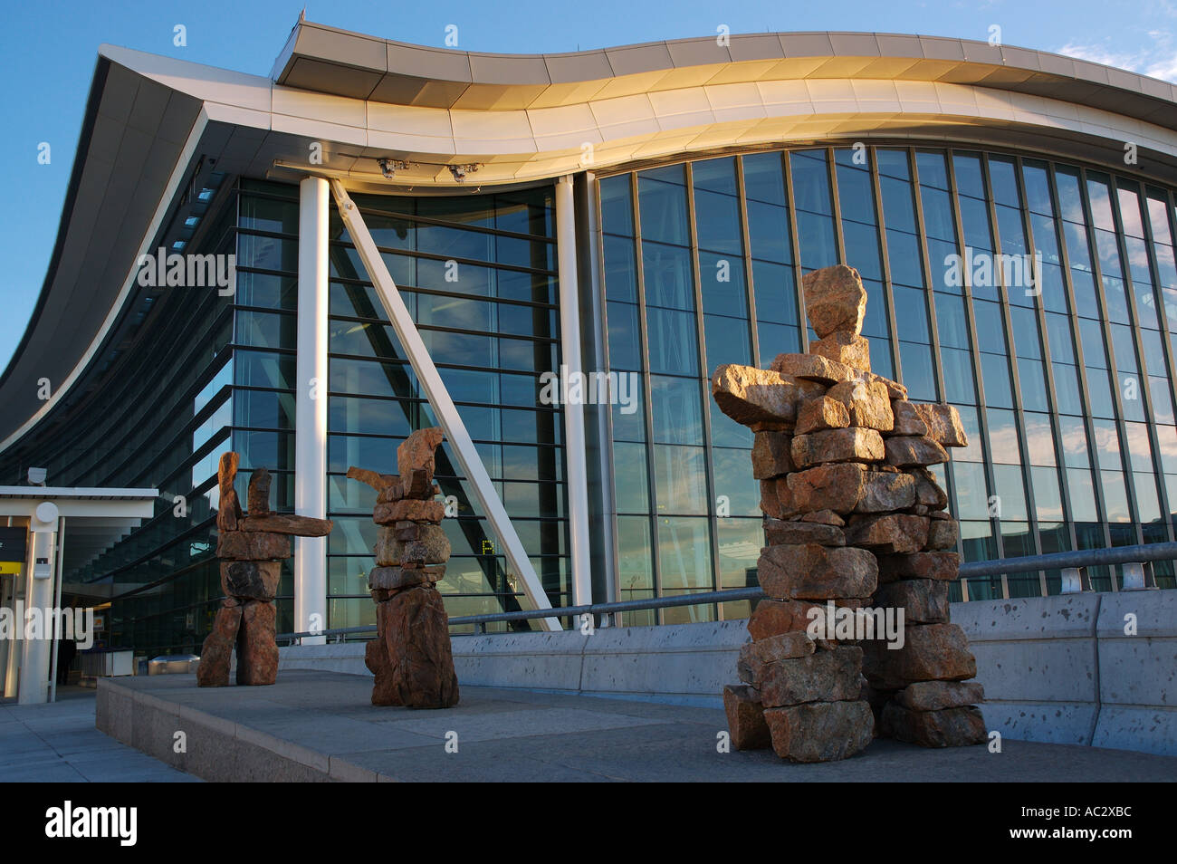 Inukshuks at Pearson Airport Toronto Stock Photo - Alamy