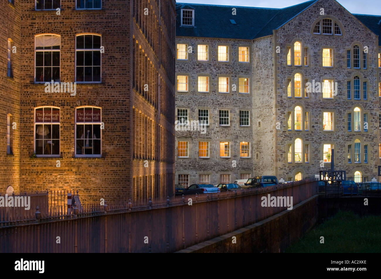 New Lanark, converted mill buildings, World Heritage site, Lanarkshire ...