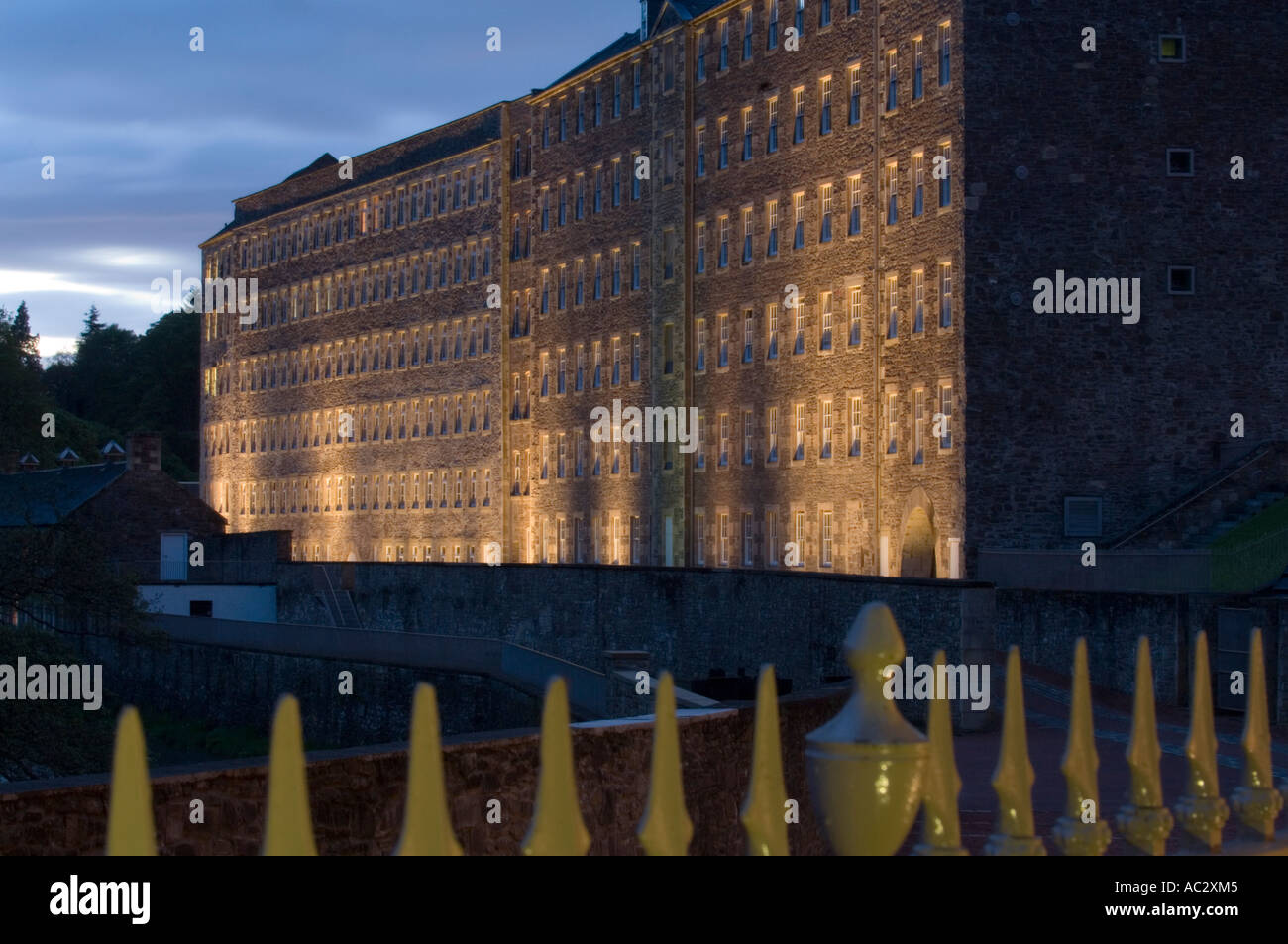 New Lanark, converted mill buildings, World Heritage site, Lanarkshire ...