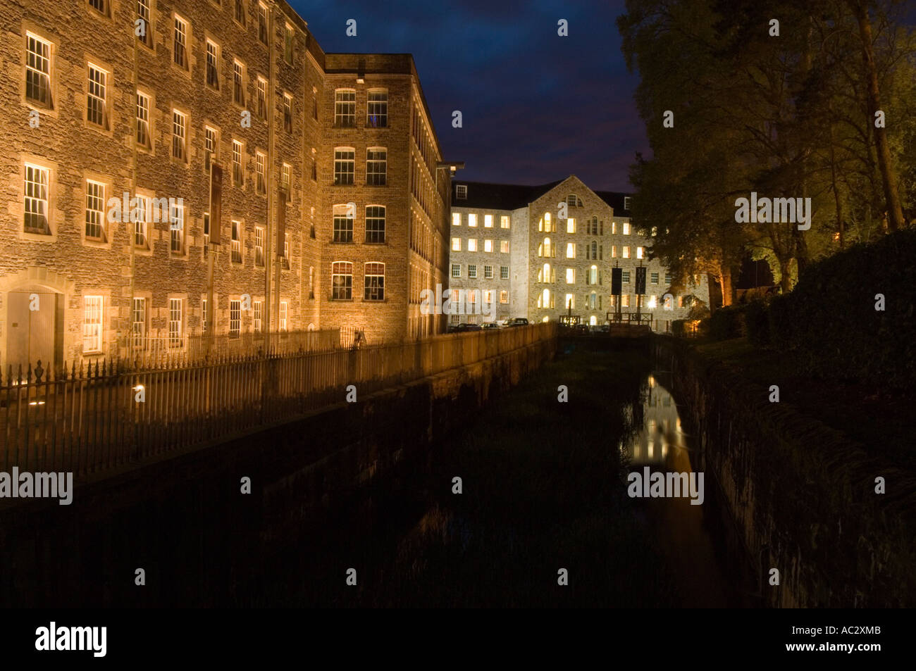 New Lanark, converted mill buildings, World Heritage site, Lanarkshire ...