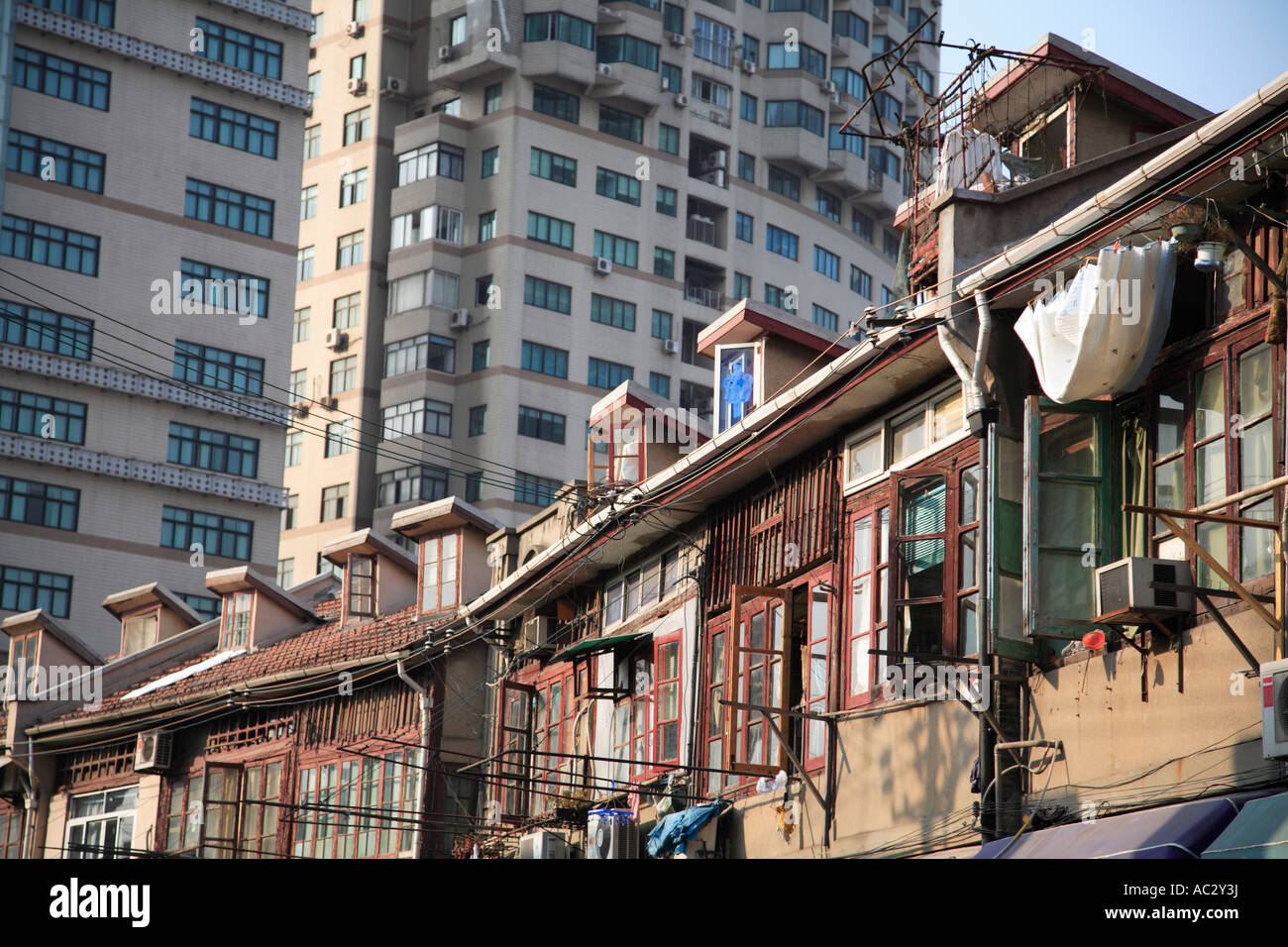 Detail of Longtang architecture traditional Chinese housing in Shanghai ...