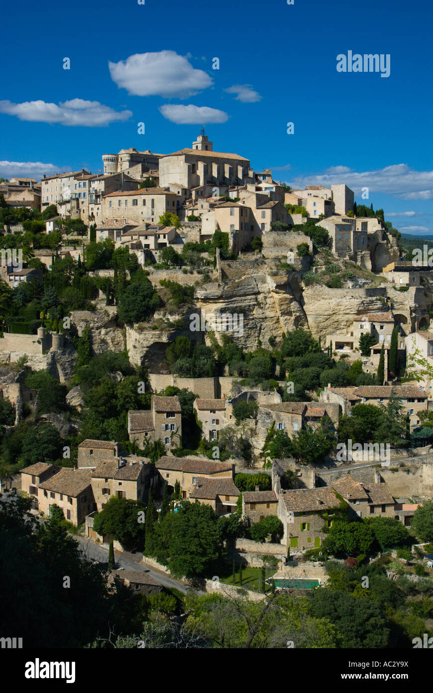 Gordes hilltop village in Vaucluse near Avignon Provence France popular ...