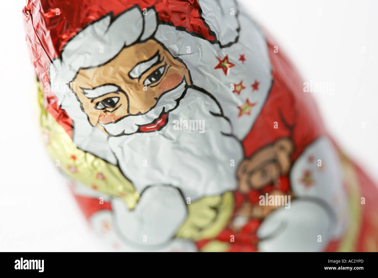 Chocolate Santa Claus figure. Christmas sweets Stock Photo - Alamy