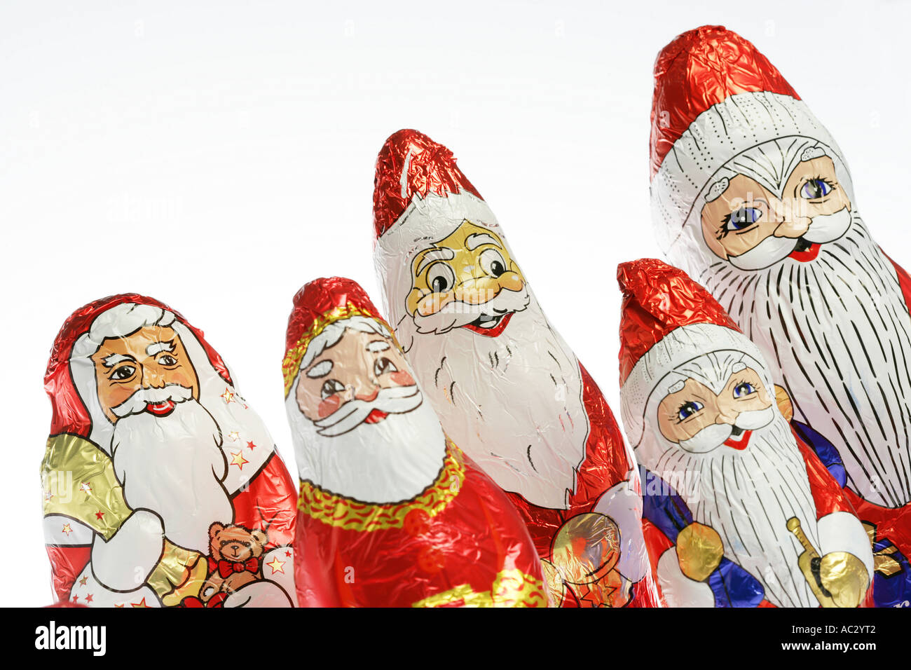 Chocolate Santa Claus figure. Christmas sweets Stock Photo - Alamy