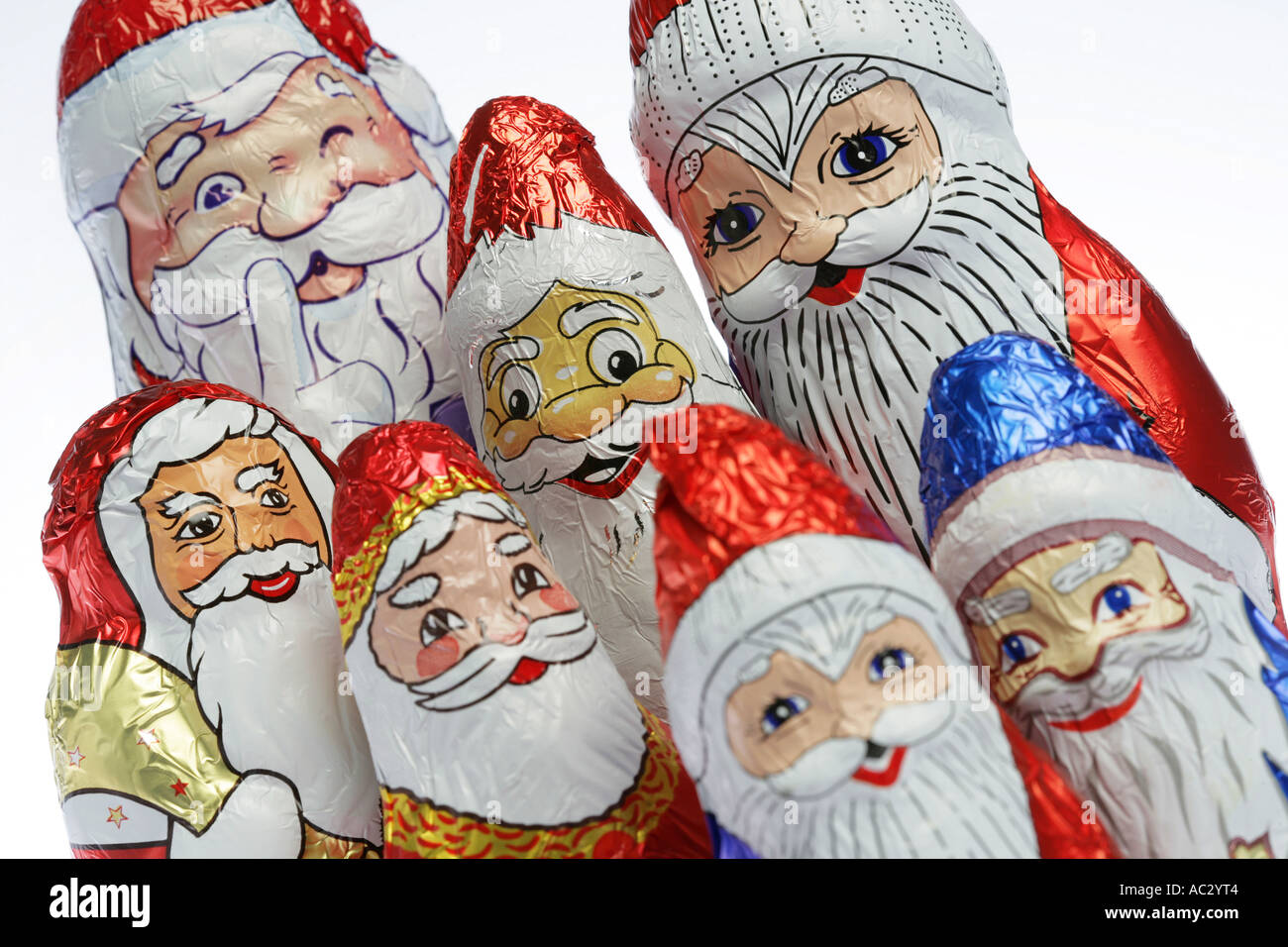 Chocolate Santa Claus figure. Christmas sweets Stock Photo - Alamy