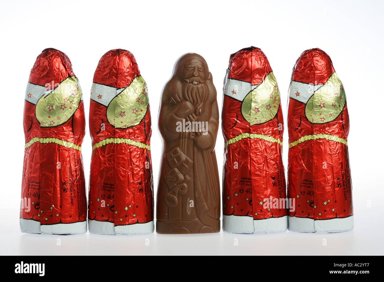 Chocolate Santa Claus figure. Christmas sweets Stock Photo - Alamy