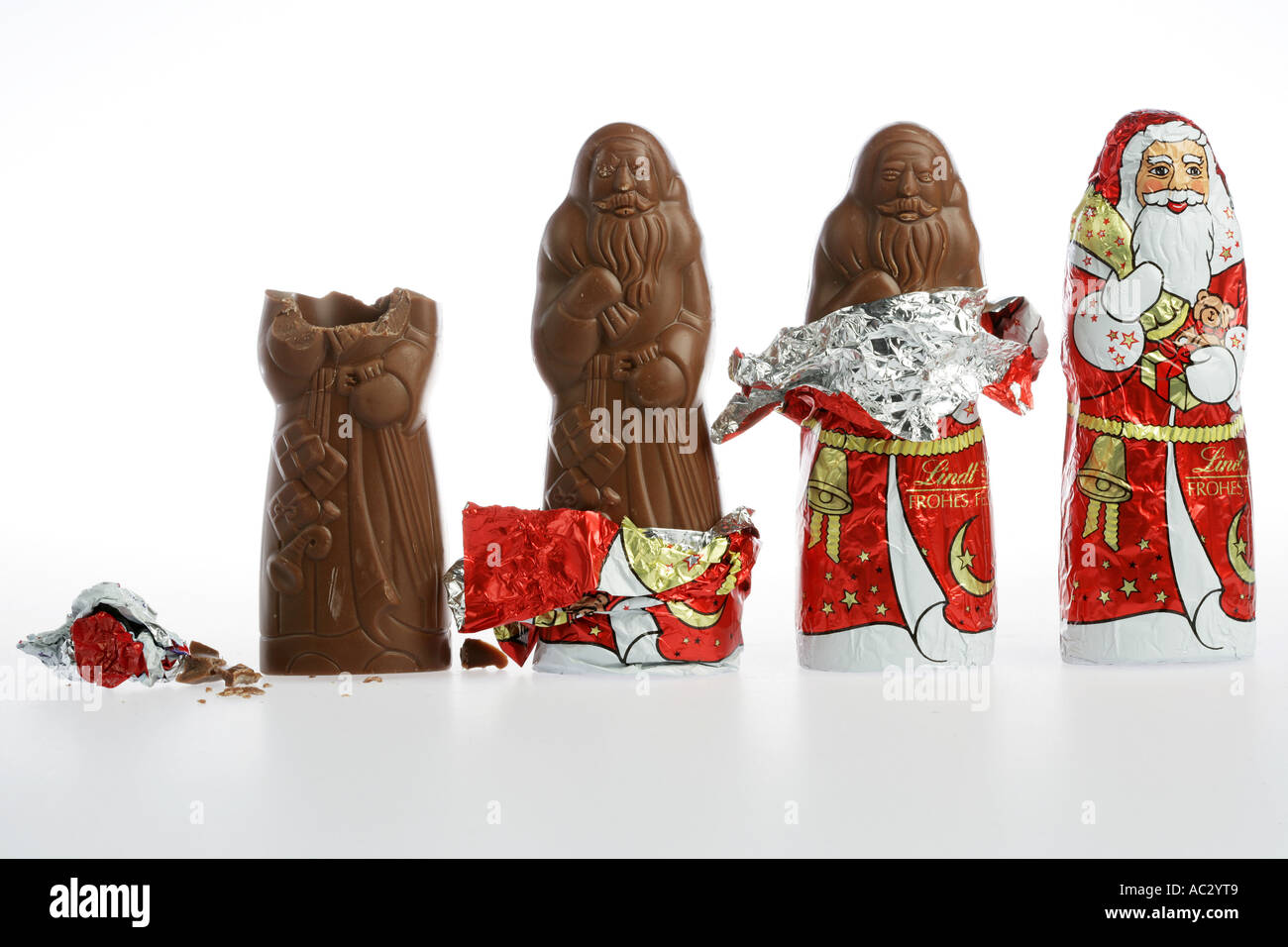 Chocolate Santa Claus figure. Christmas sweets Stock Photo - Alamy