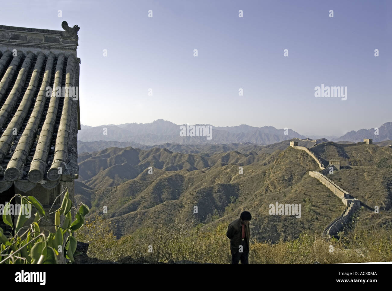 CHINA SIMATAI The Great Wall of China as seen from a traditional rest ...