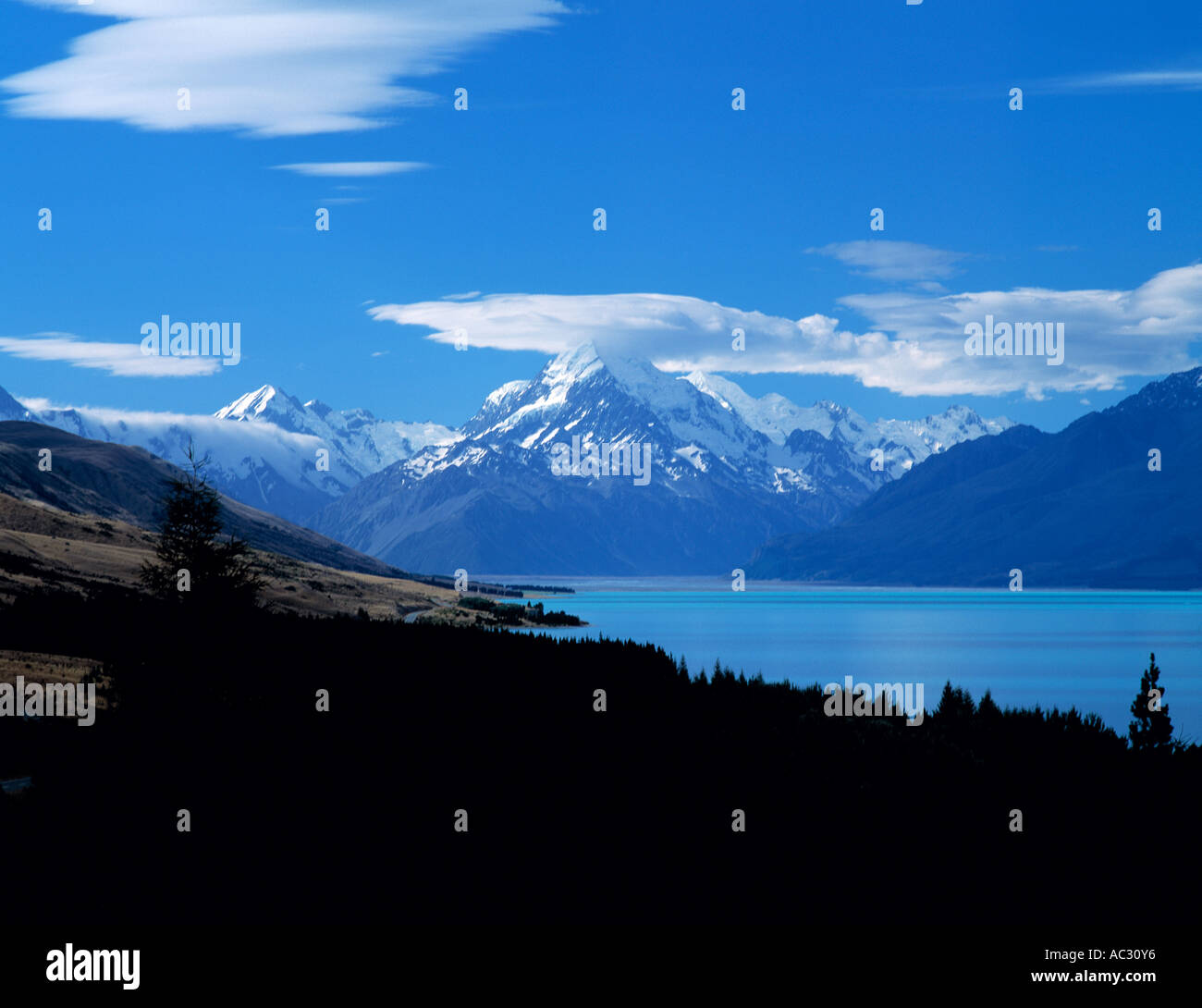 southern hemisphere, new zealand, south island, aroki mount cook ...
