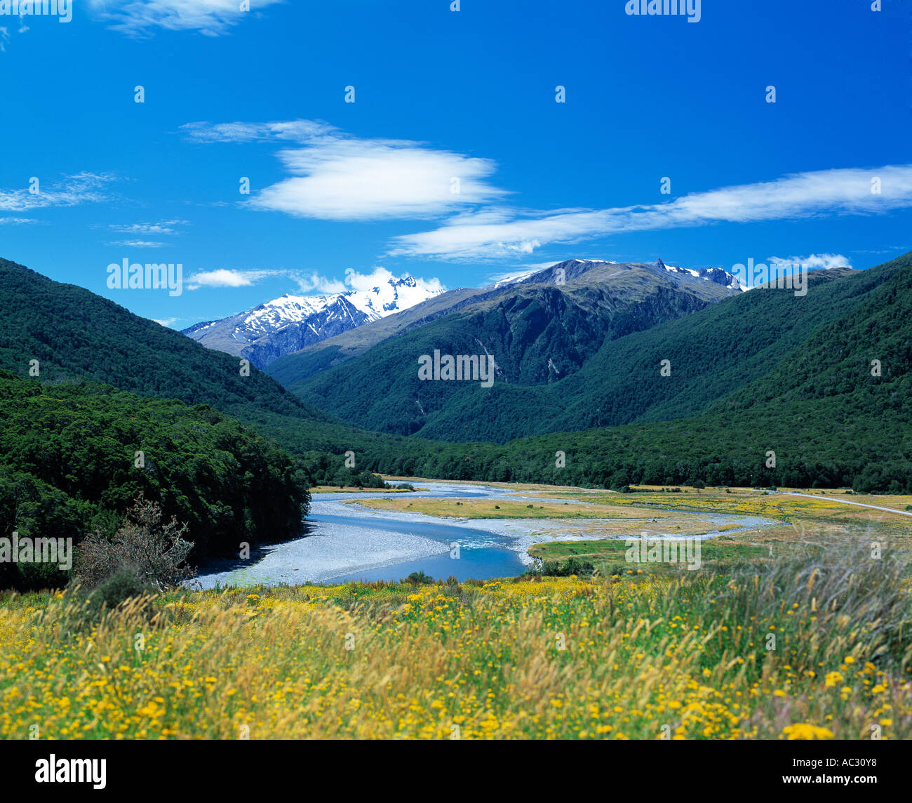 southern hemisphere, new zealand, south island, aroki, mount cook ...