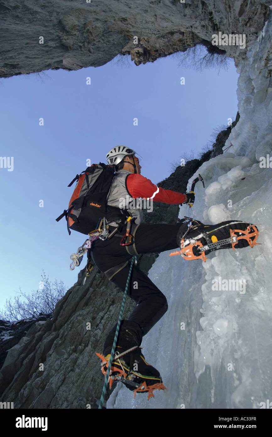 ice climbing, France, Alps Stock Photo - Alamy