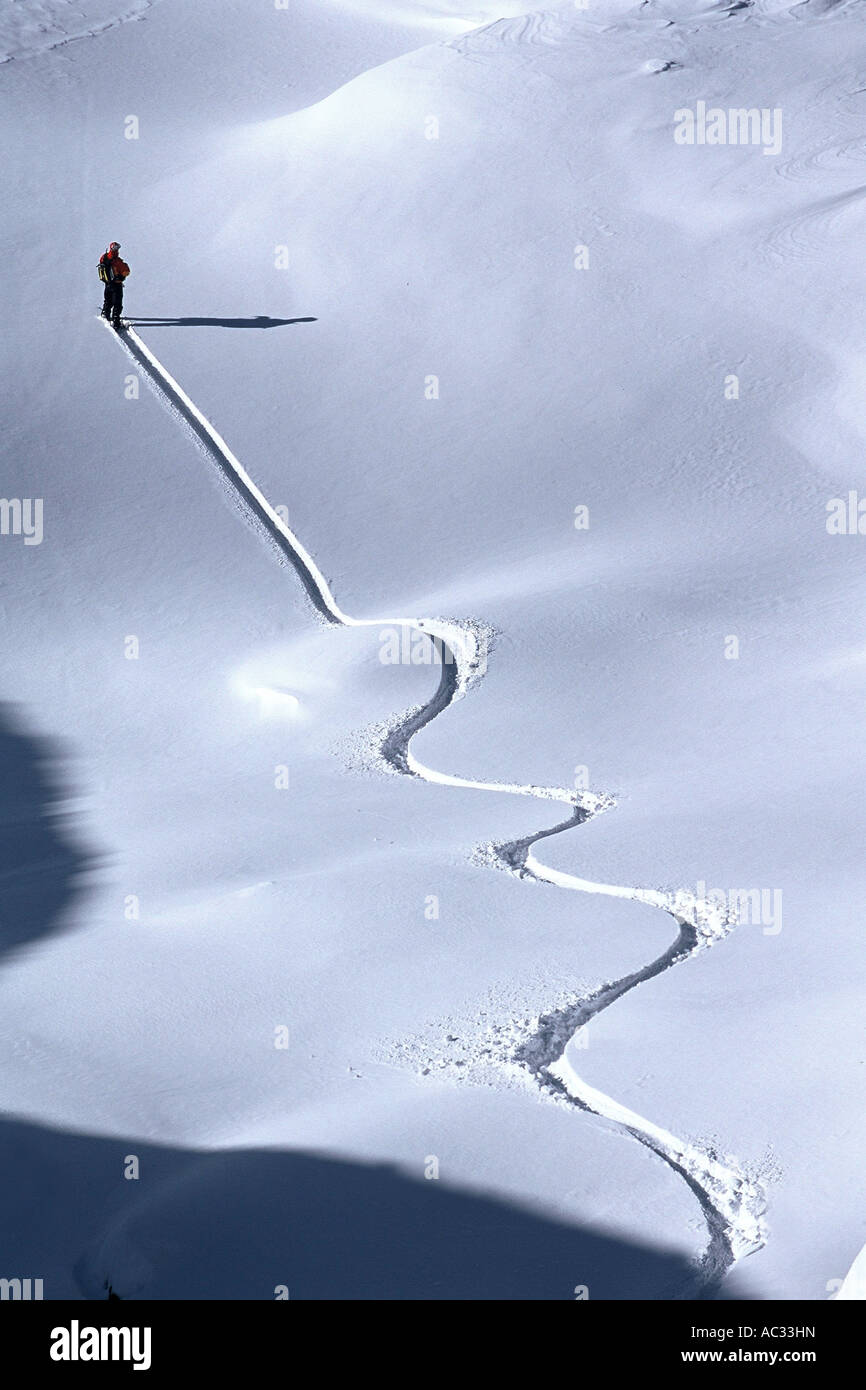 Snowboarder off piste hi-res stock photography and images - Alamy