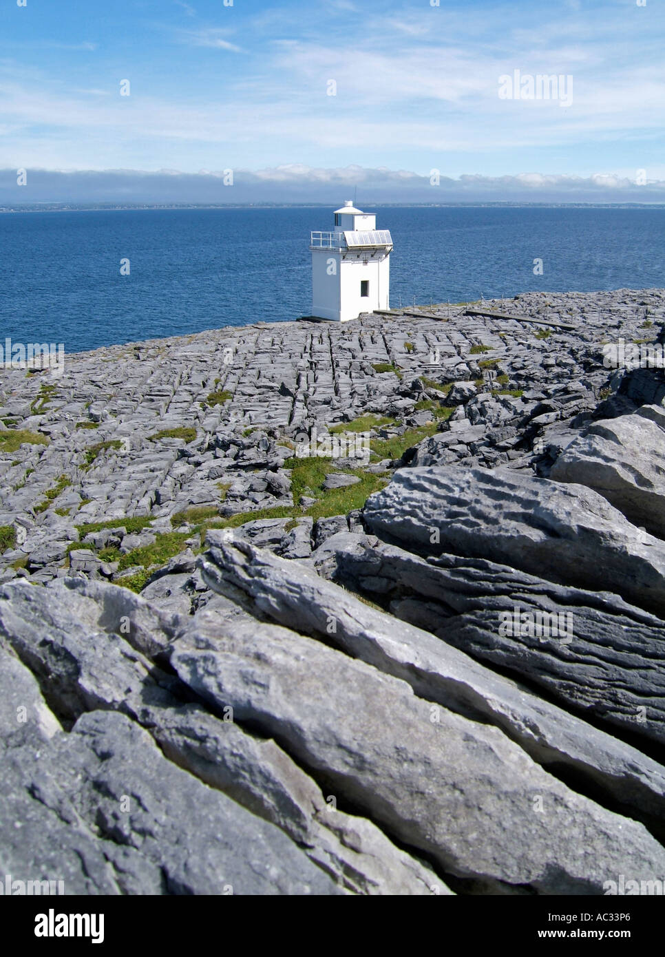Blackhead lighthouse, The Burren, County Clare, Eire Stock Photo - Alamy